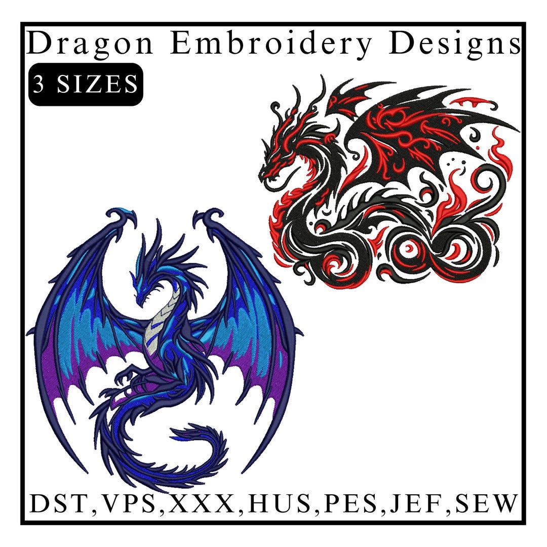 Dragon Embroidery Design, Mini Dragon Design. Dragon Silhouette, Flying ...