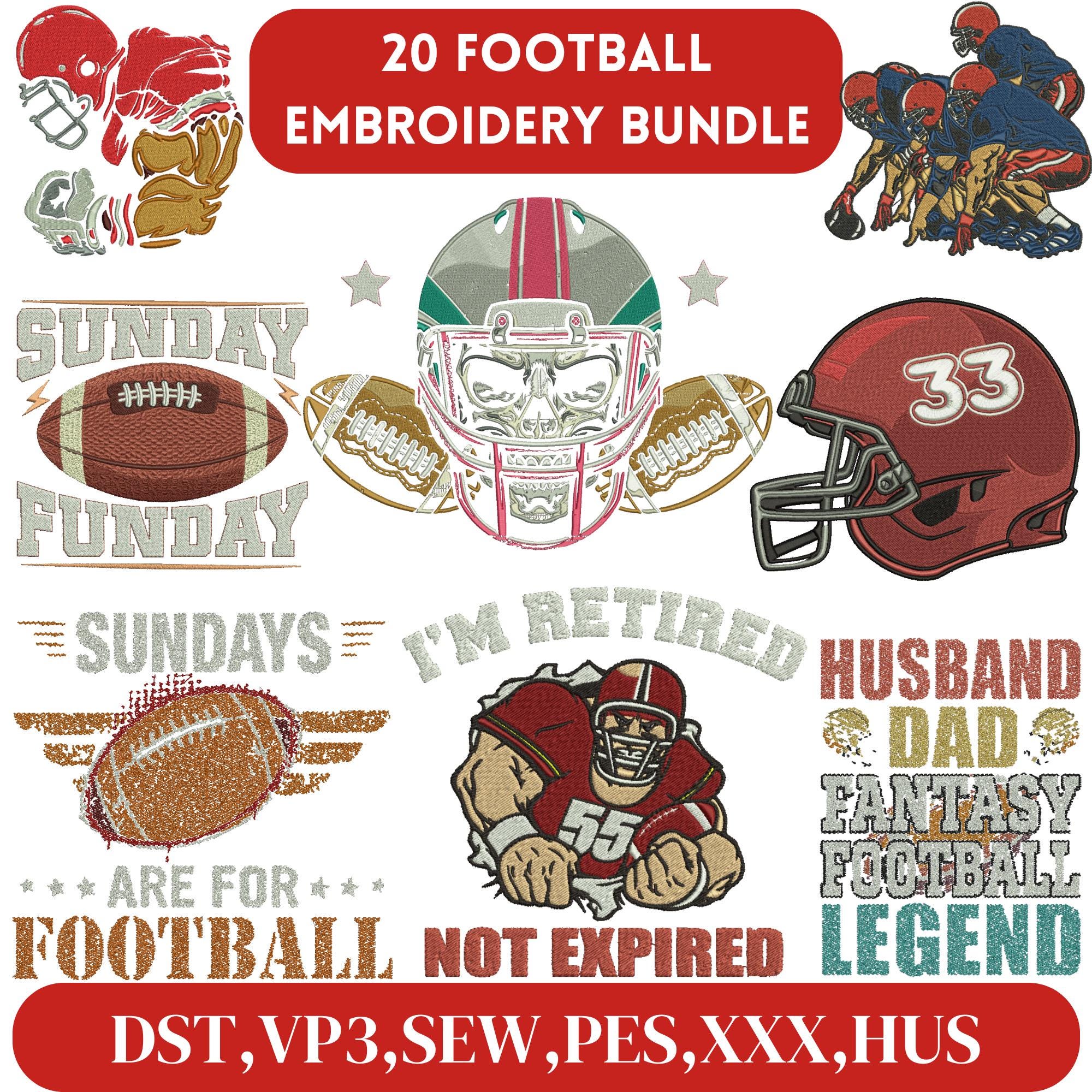 Football Embroidery Design, American Football Embroidery, Football ...