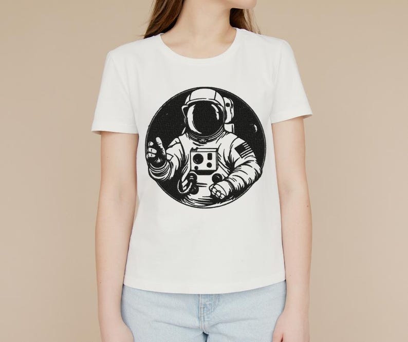 Astronaut Embroidery Design, Space Embroidery, Flying Astronaut ...