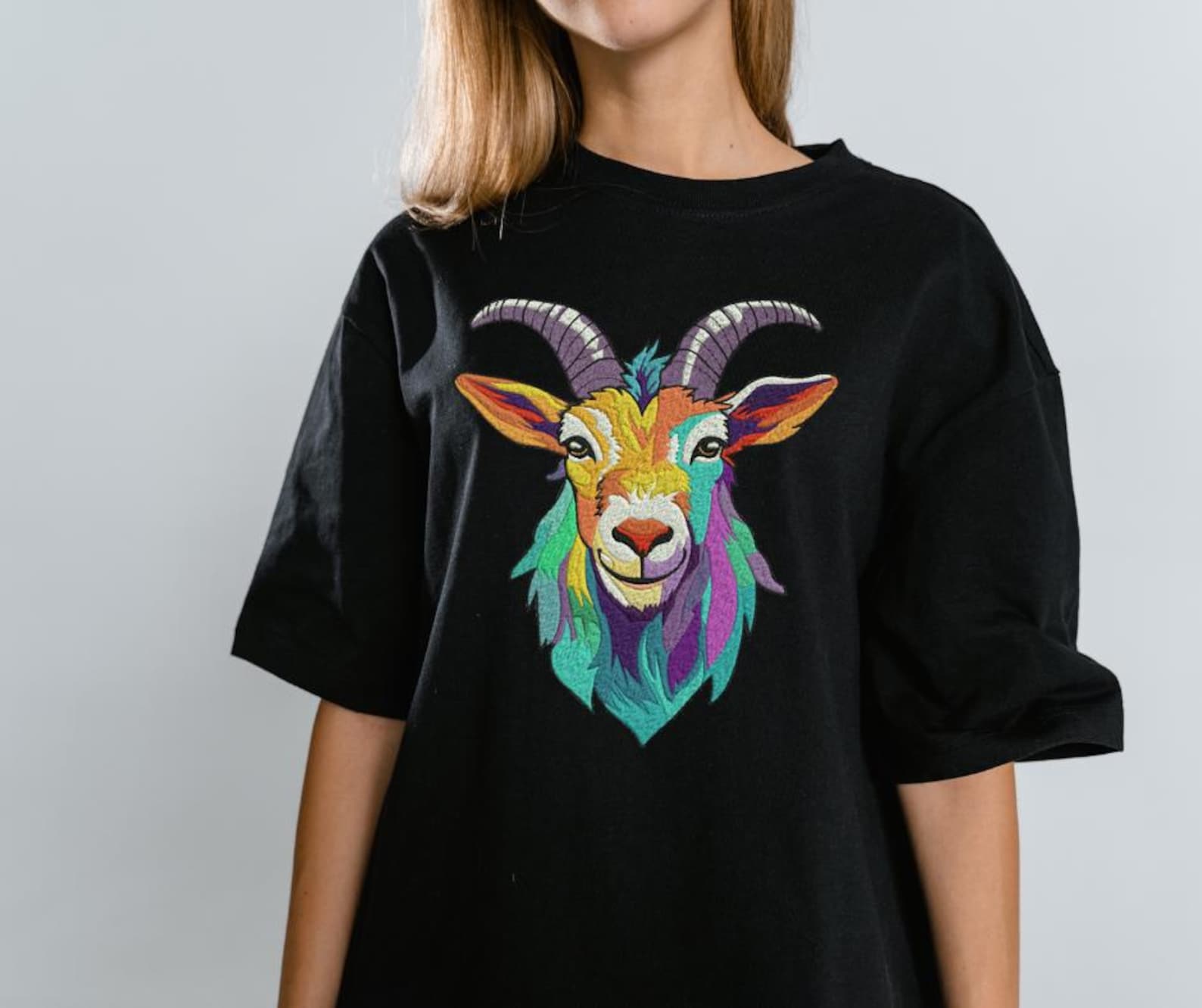 Goat Embroidery Design, Goat Mini Embroidery, Goat Design, Farm Animals ...