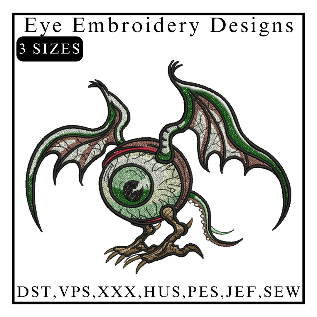 Eye Embroidery Design, Monster Eye Embroidery, Evil Eye Embroidery ...