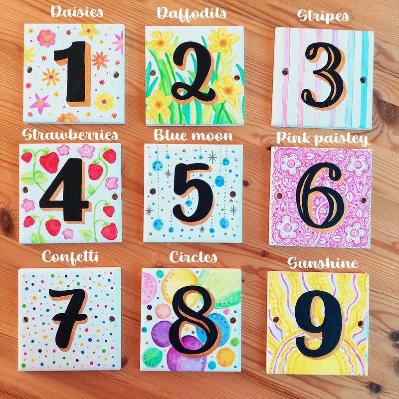 House Numbers Ceramic - Etsy UK
