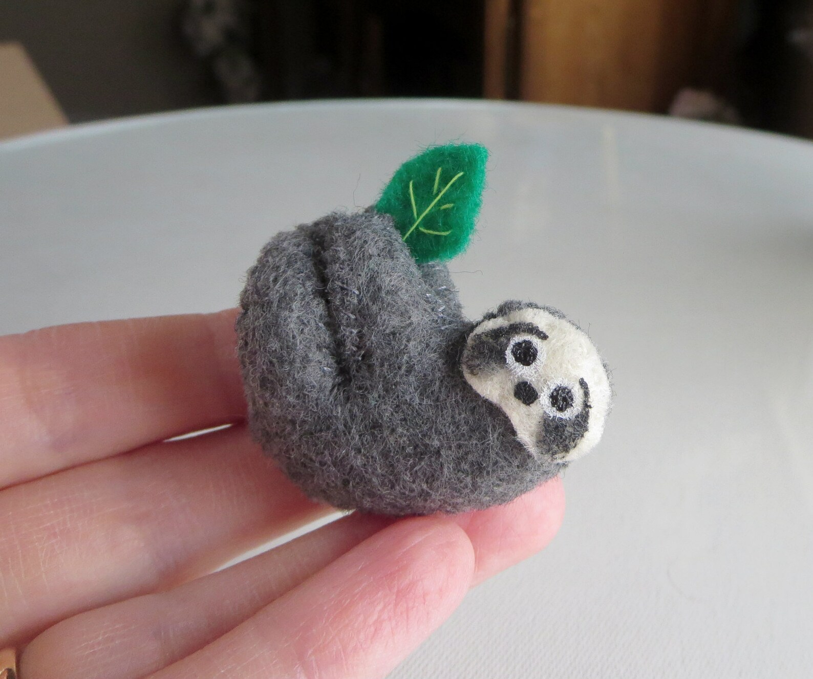 Baby Sloth Miniature Felt Stuffed Animal Hugger - Rainforest Animal ...
