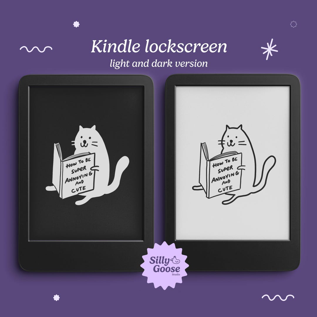 Kindle Lockscreen, Annoying Silly Cat, EPUB Download, Customized Kindle ...