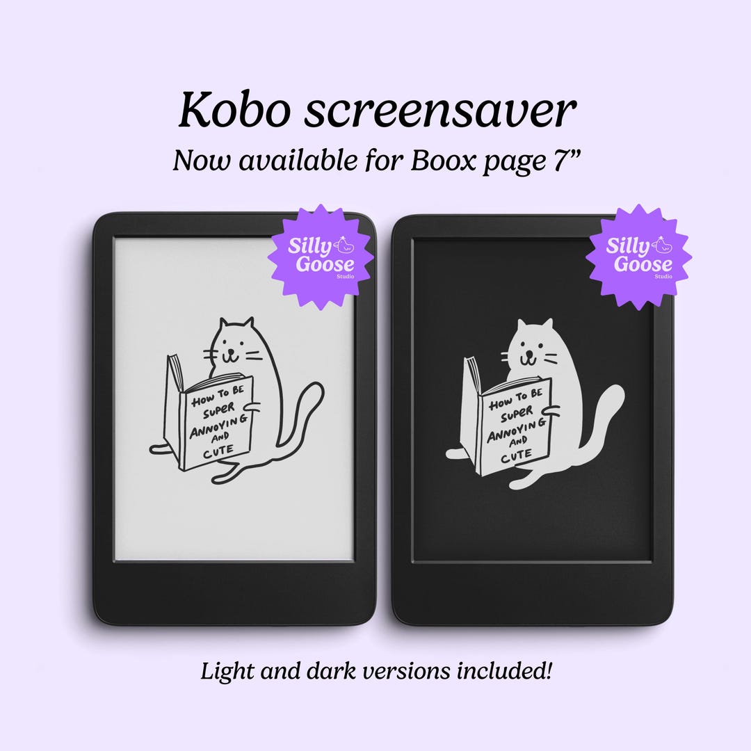 Kobo Screensaver Annoying Cat, Funny Book Wallpaper, Cute Lockscreen ...