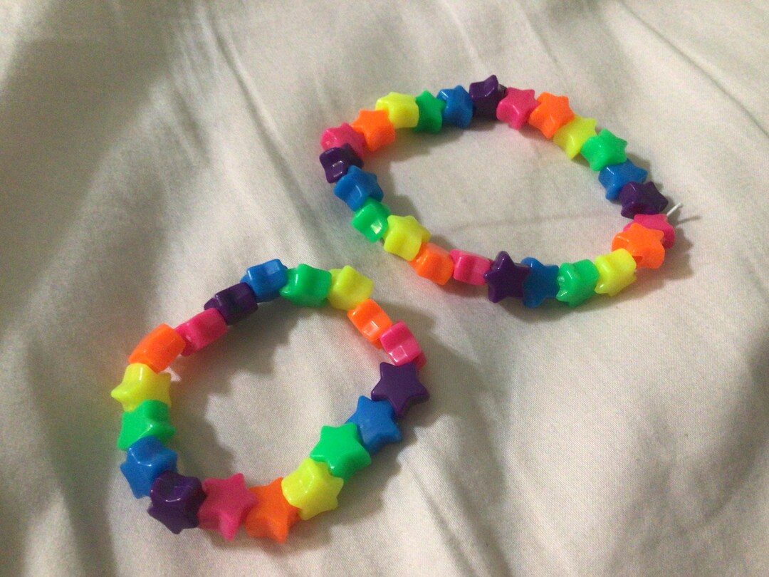 Rainbow Star Kandi Bracelets for Raves - Etsy