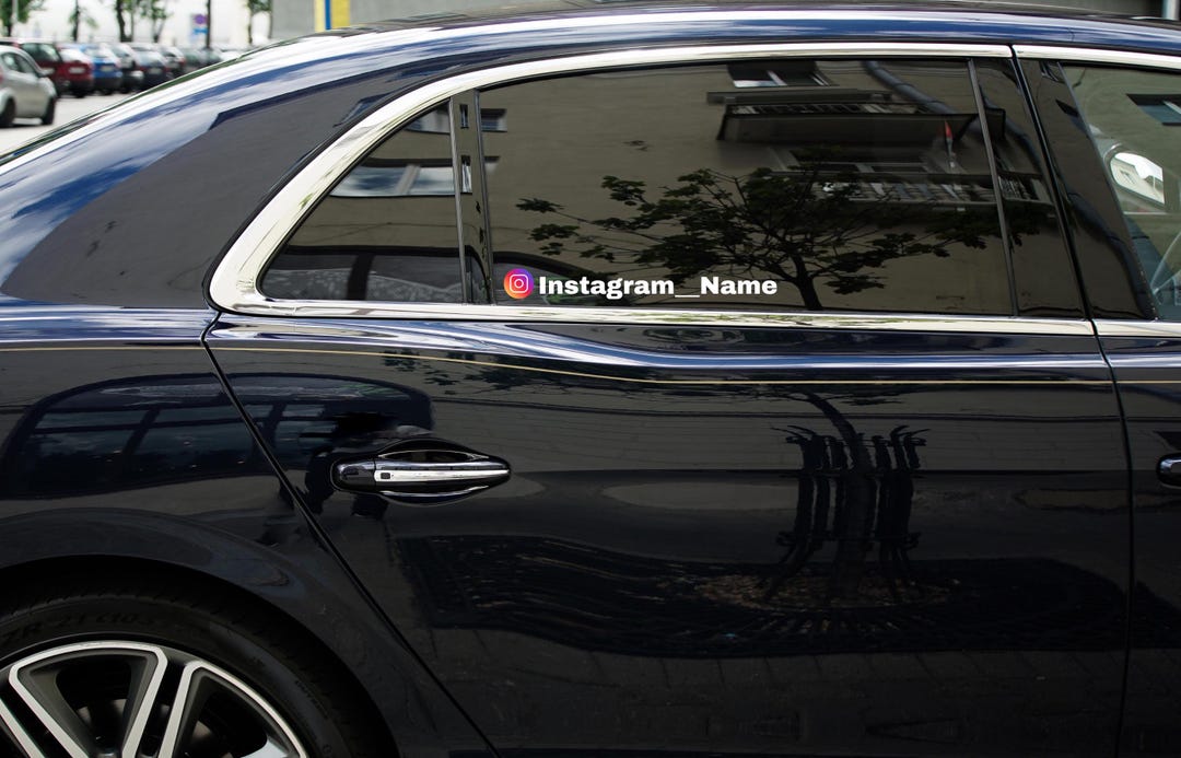 Custom Instagram Car Decal Personalized Social Media Sticker Vinyl ...
