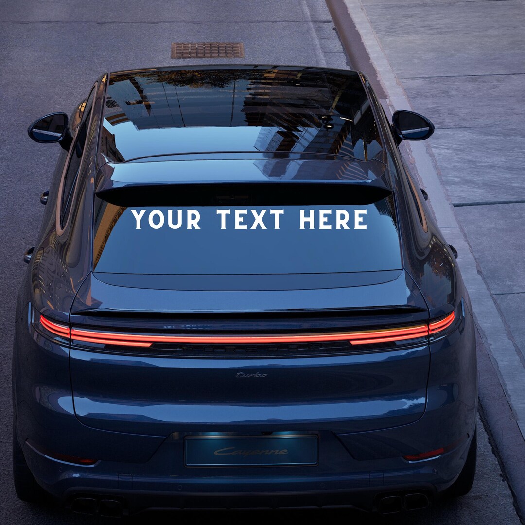 Custom Rear Window Decal Personalized Car Sticker Vinyl Text Window ...