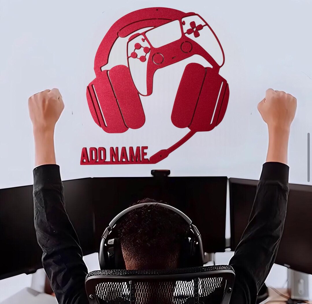 Gaming Name Sign, Custom Gaming Sign, Gamer Name Tag, PS Gaming Name ...