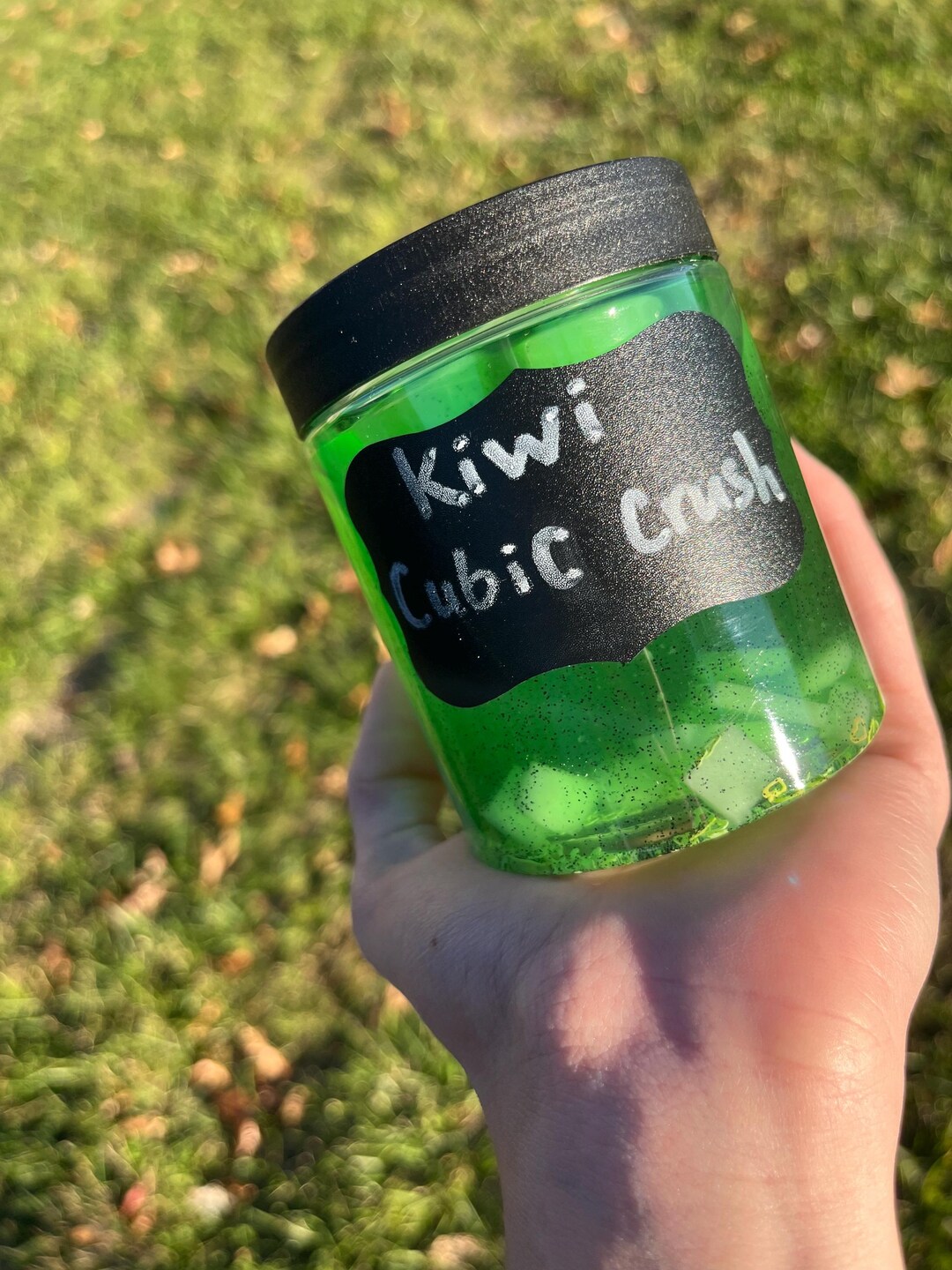 Kiwi Cubic Crush Slime 8oz - Etsy