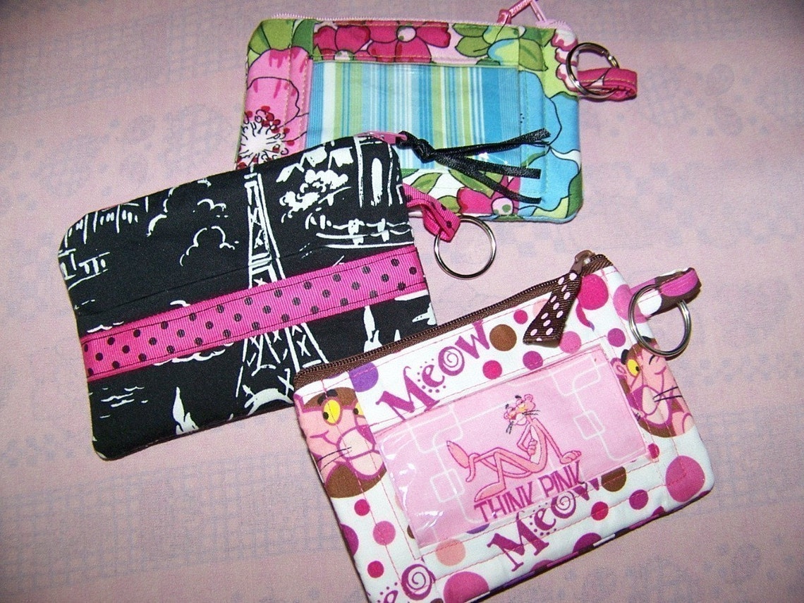 Zip ID Case With Key Ring Pdf Pattern Tutorial With Immediate - Etsy