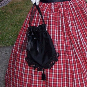 Civil War Reticule for Reenactors Victorian Ladies Draw String Purse ...