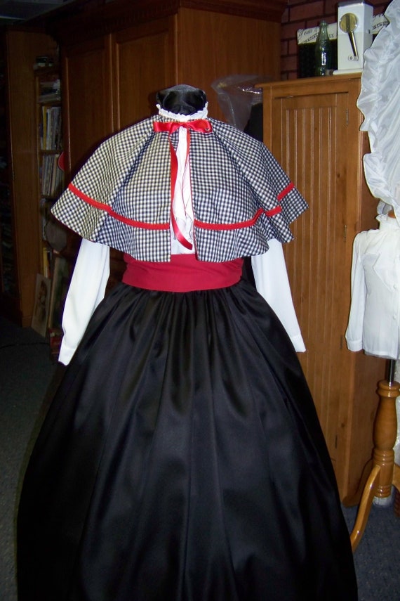Colonial Civil War Victorian Costume Long Drawstring SKIRT | Etsy