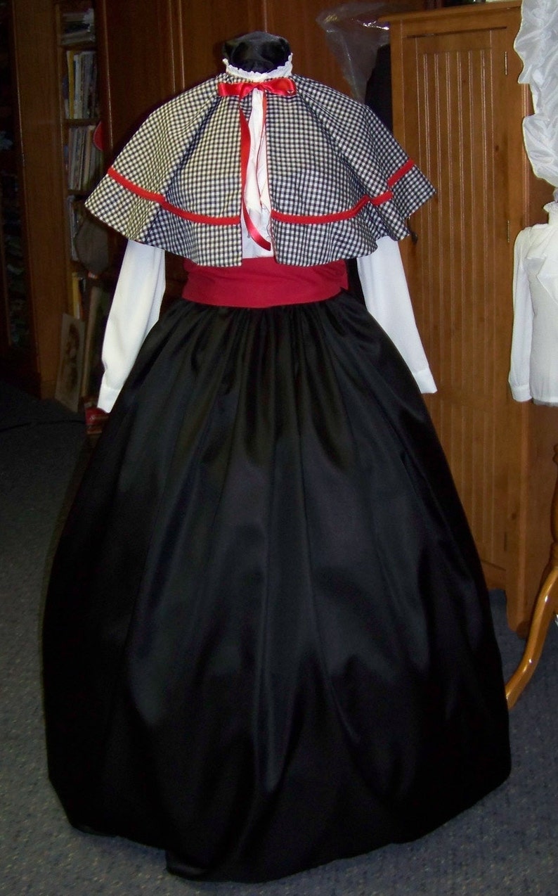 Colonial Civil War Victorian Costume Long Drawstring SKIRT - Etsy