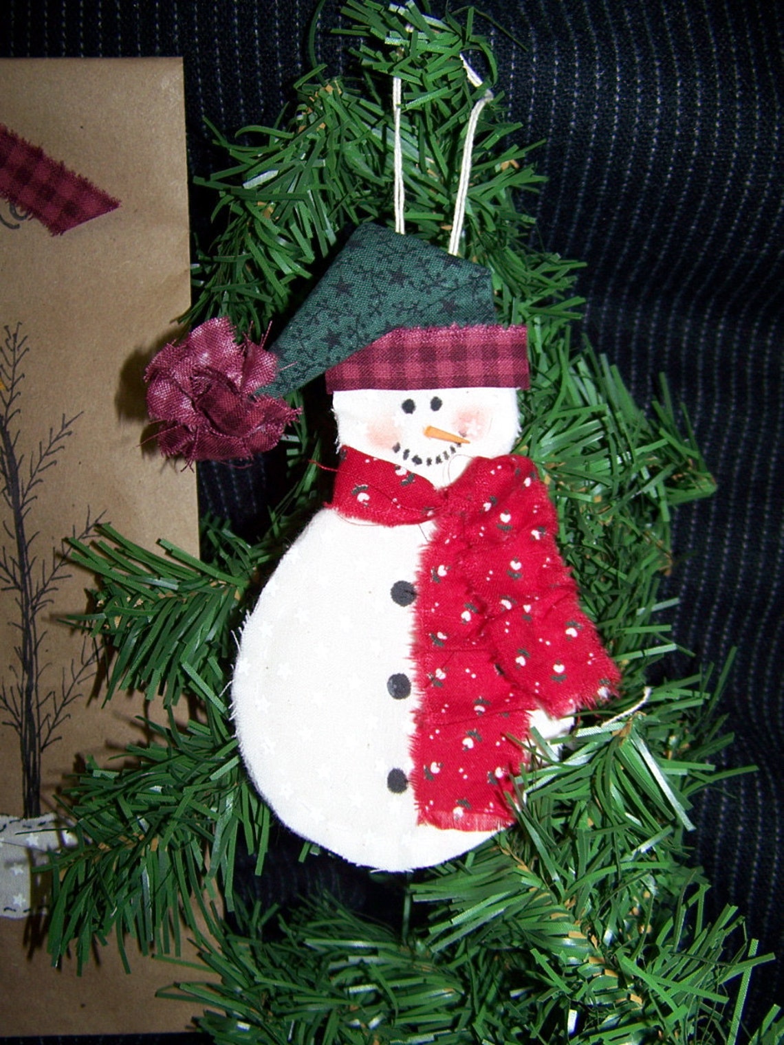 Snowman Ornament Pattern and Snowman Applique With Christmas - Etsy