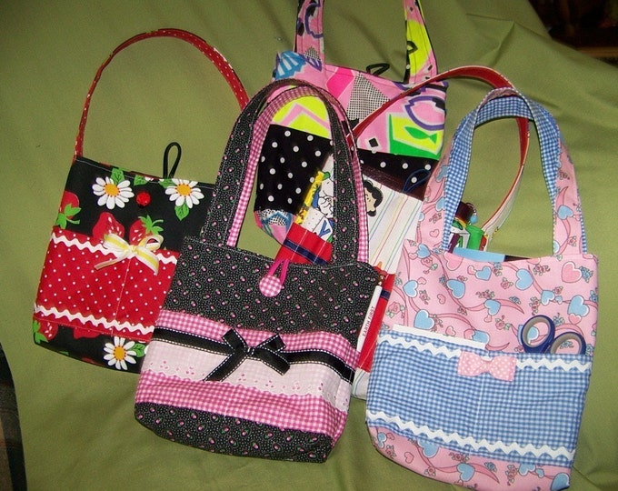 Childs Crayon Tote Bag Pdf Pattern Tutorial or Bible Cover, Sew Easy ...