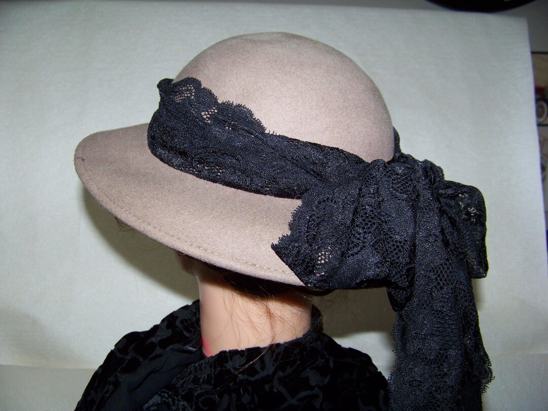 Ladies Vintage Michael Howard Hat Company Wool Hat Dark Khaki With ...