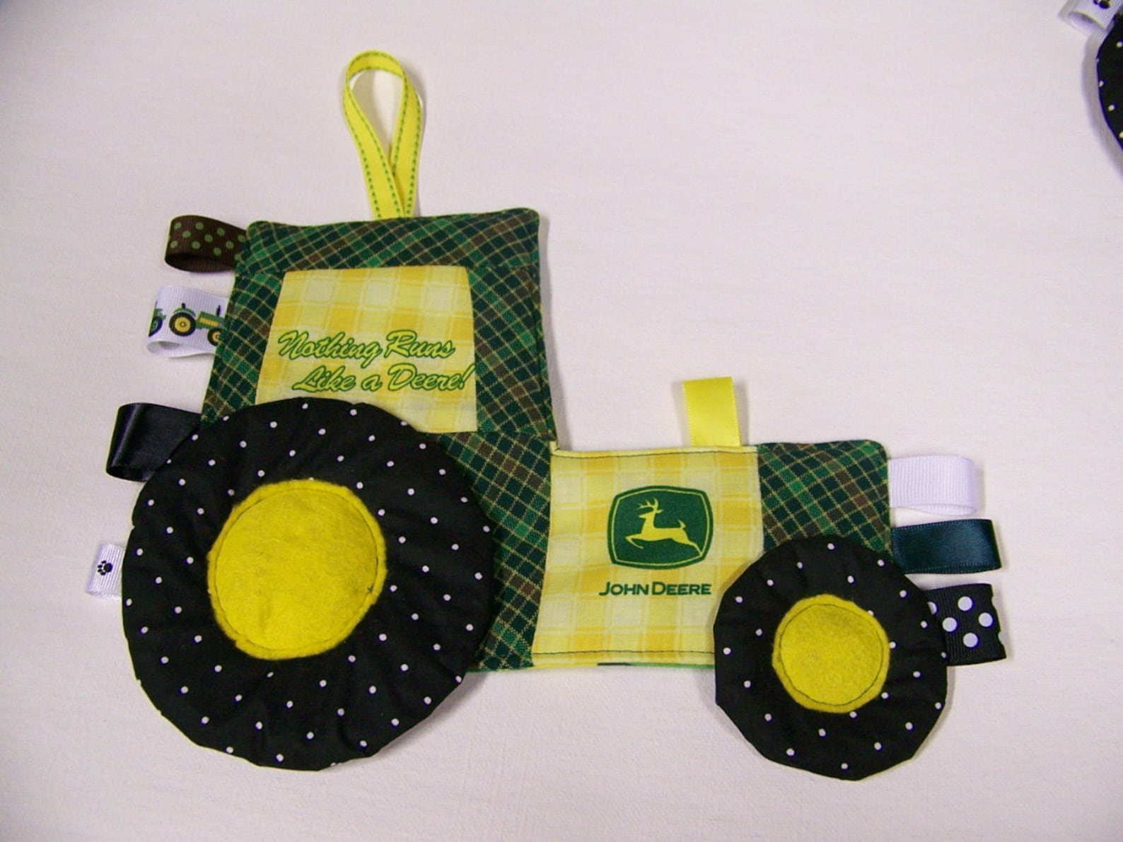 Green Tractor Pattern for Teething Toy Deere Fabric Patchwork - Etsy