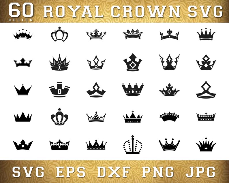 Royal Crown SVG File, King Crown SVG, Queen Crown SVG, Princess Tiara ...