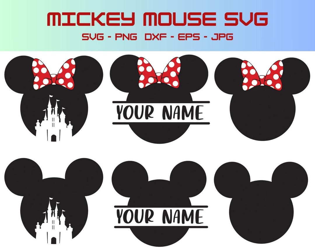 Micky Mouse SVG, Minnie Mouse SVG, Bundle Mickey Mouse Svg, Princess ...