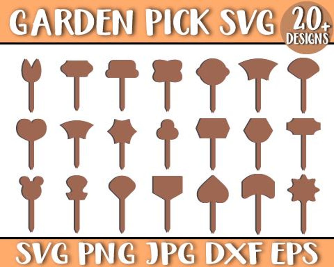 Garden Pick SVG , Garden Marker SVG, Stake Sign SVG, Wood Marker Svg ...