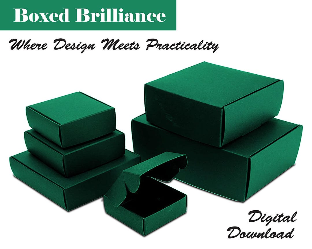 Gift Box Template SVG, Box DXF, Packaging Box SVG, Box Vector, Instant ...