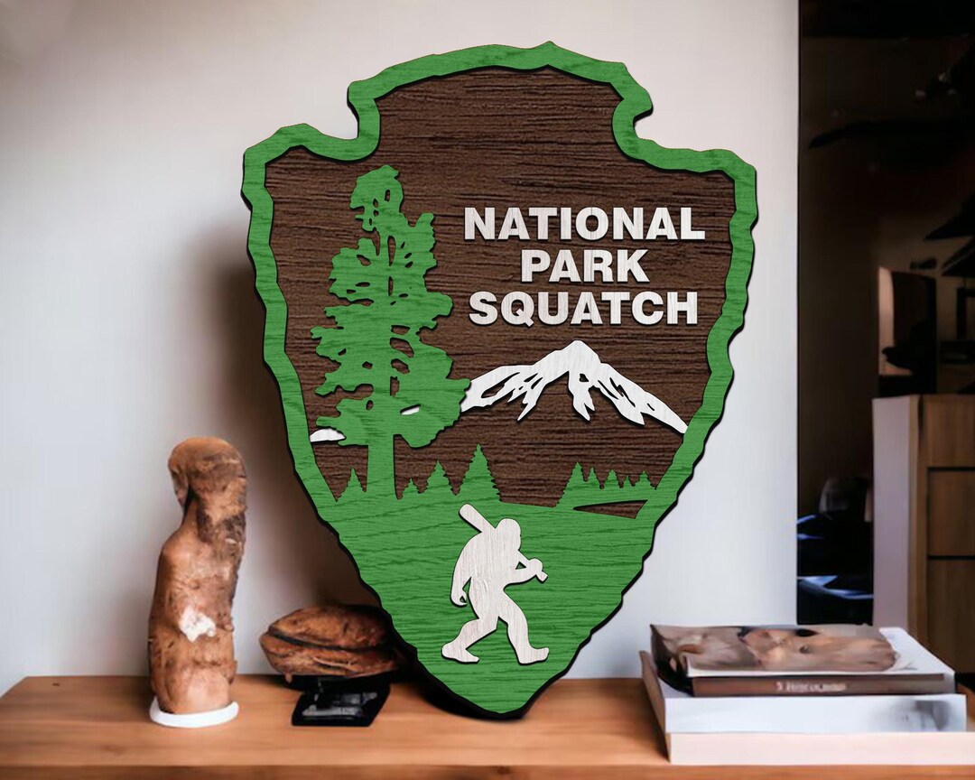 National Park Hiker Decor, Custom NPS Sign, National Park Art SVG, 3D ...