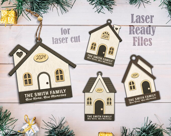 Boho House New Home Real Estate Ornament Laser Glowforge SVG File - Etsy Australia