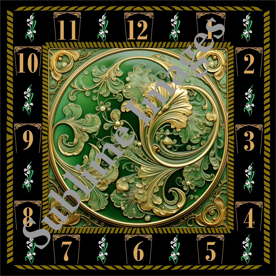 WC500 Art Nouveau Style Tile Wall Clock. - Etsy