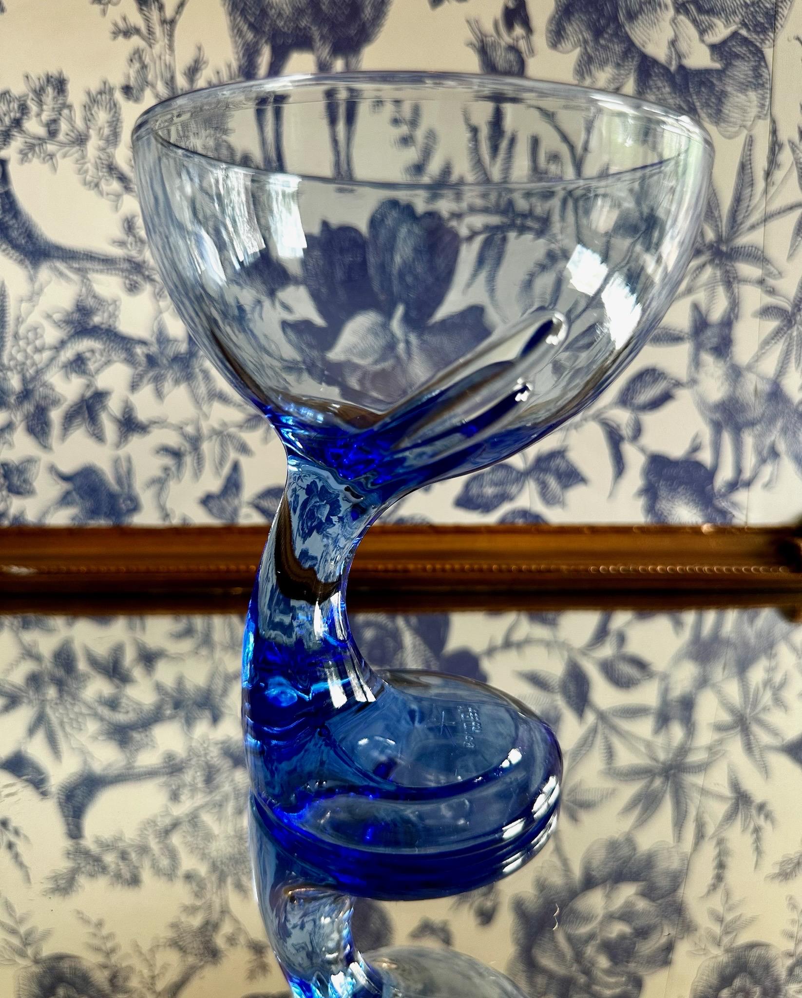 Bormioli Rocco Jerba Vintage Cobalt Dessert Goblet Made in Italy- Set ...