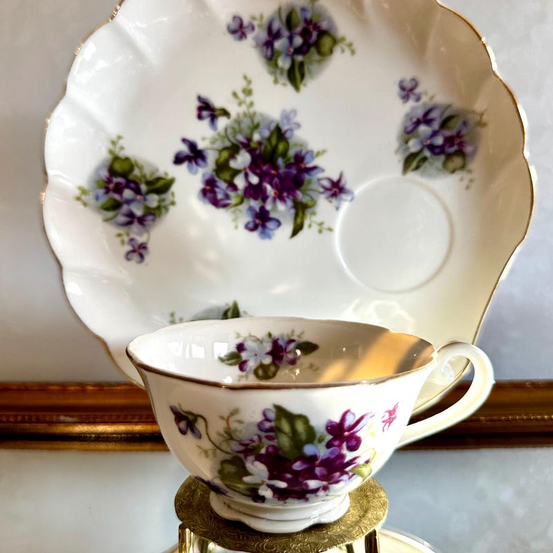 Violet Tea Cup - Etsy