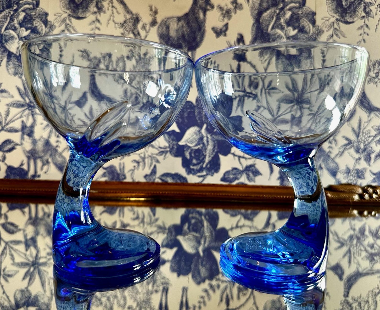 Bormioli Rocco Jerba Vintage Cobalt Dessert Goblet Made in Italy- Set ...