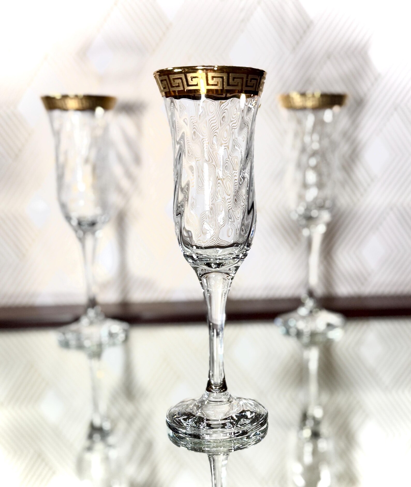 Cristalleria Fratelli Fumo Italy Champagne Glasses - Set of 6 - Etsy