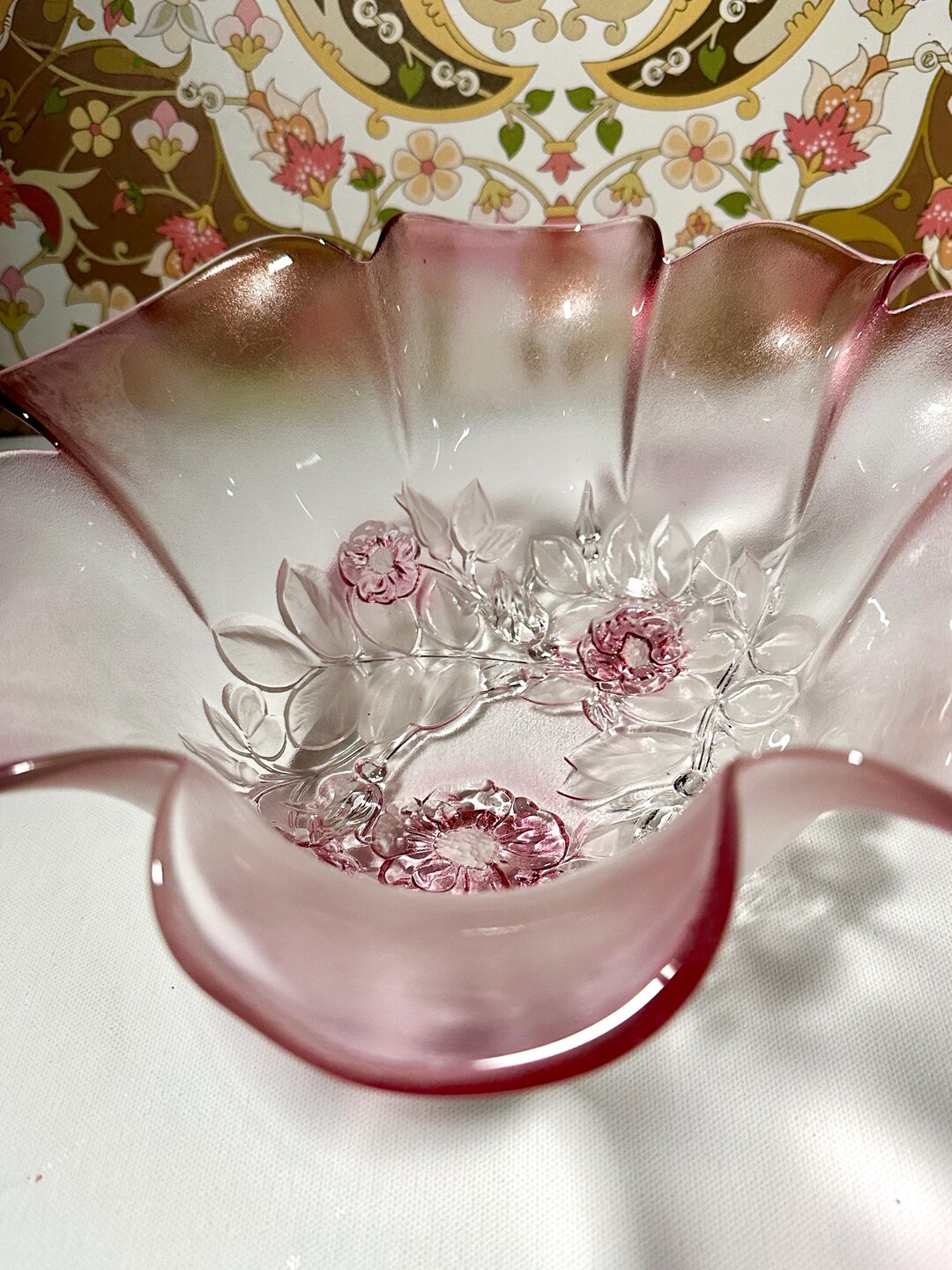 Mikasa Rosella Pink Fluted Serving Bowl - Etsy