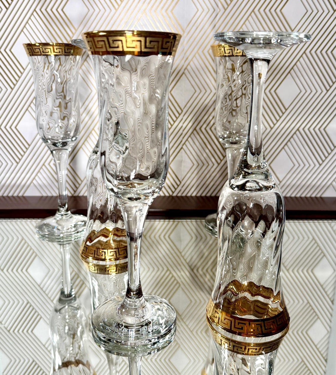 Cristalleria Fratelli Fumo Italy Champagne Glasses - Set of 6 - Etsy