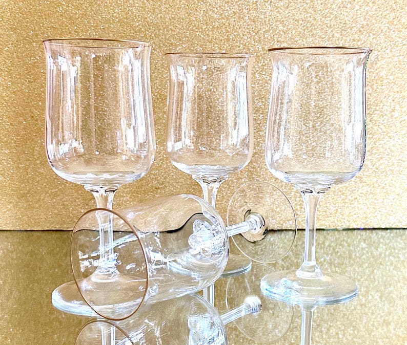 Lenox Intrique Wine Glasses - Set of 5 - Etsy
