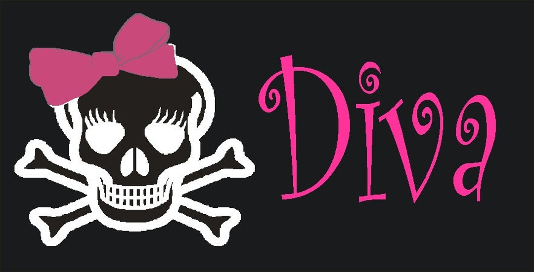 Monogrammed/personalized Diva Skull- License Plate or Car Tag - Etsy