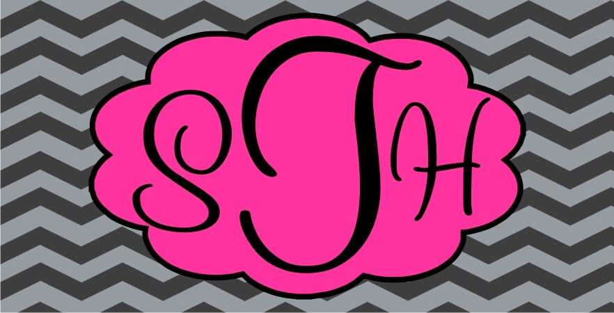 Chevron Car Tag Personalized Monogrammed License Plate Car | Etsy