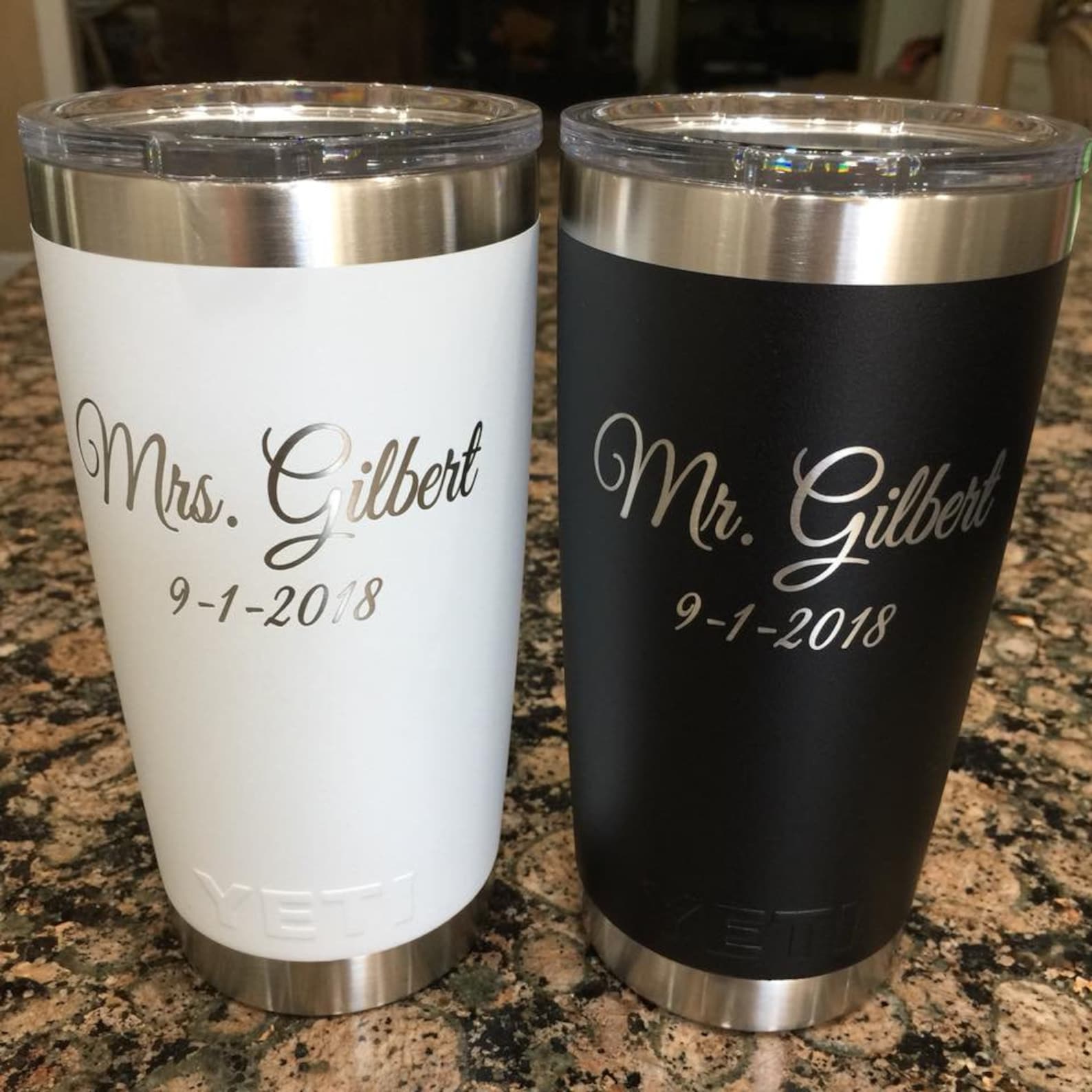 Regalo de boda 20 oz Yeti Juego de vasos de novia y novio - Etsy España