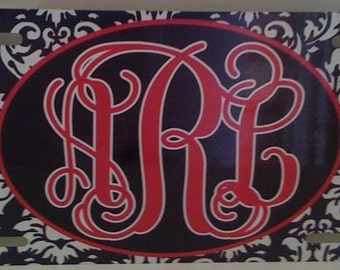 Chevron Car Tag, Personalized Monogrammed License Plate Car Tag ...