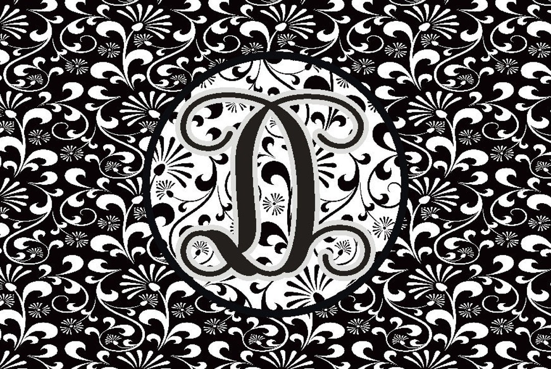 Monogrammed/personalized Tempered Glass Cutting Board Black White All ...