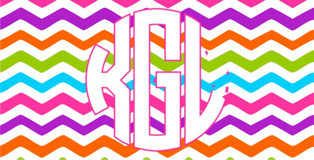 Chevron Spring Fling, Personalized Monogrammed License Plate Car Tag ...