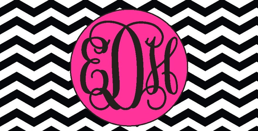Chevron Car Tag Personalized Monogrammed License Plate Car - Etsy