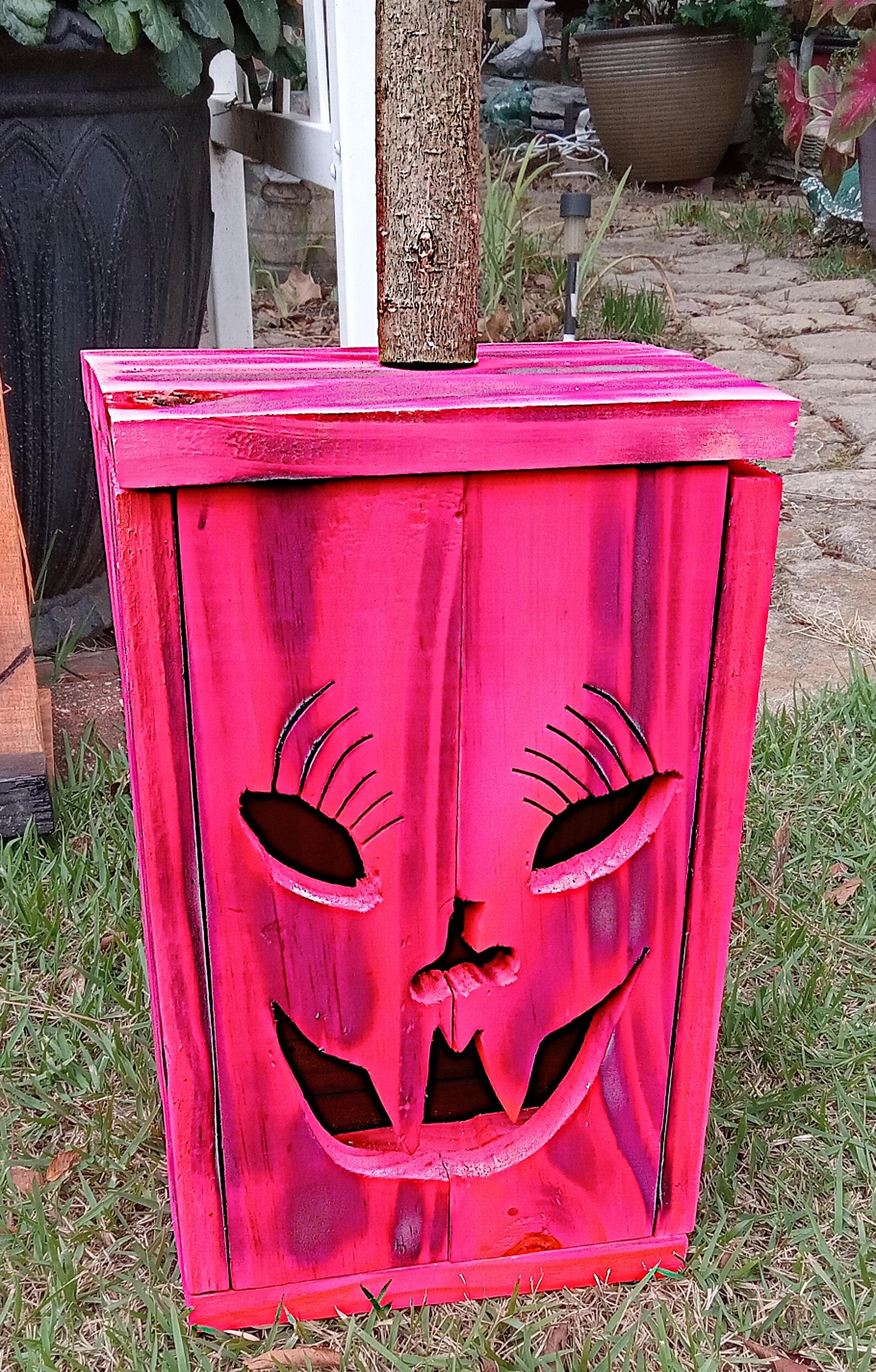 Pink Vampire Wood-burned Jack-o’-lantern - Handmade Halloween Decor - Etsy