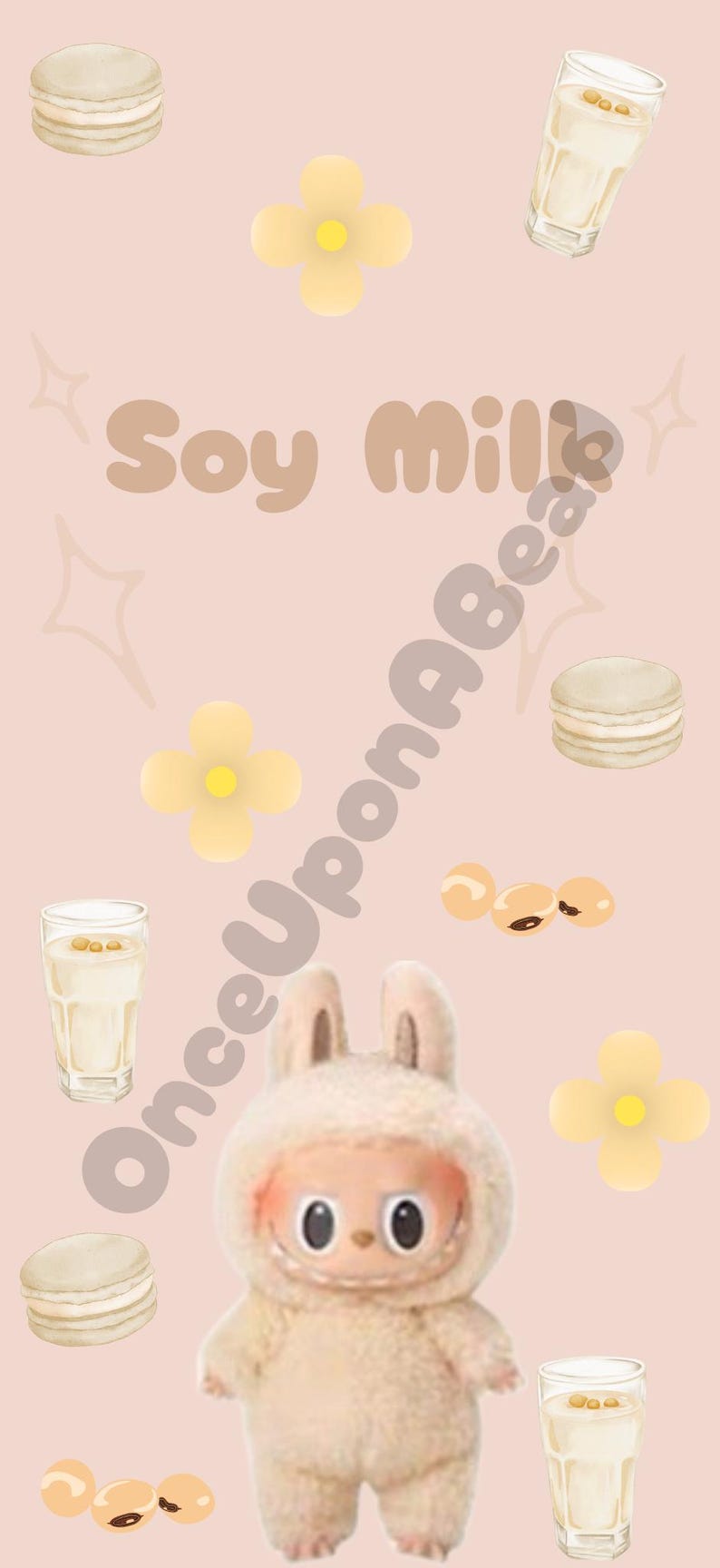 Labubu Soymilk Wallpaper - Etsy