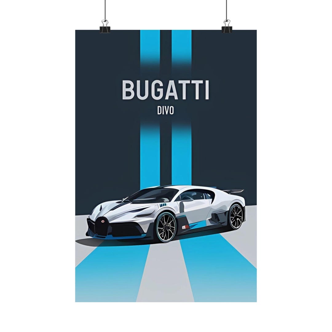 Car Poster Bugatti Divo, Car Poster Print, Classic Car Wall Art ...