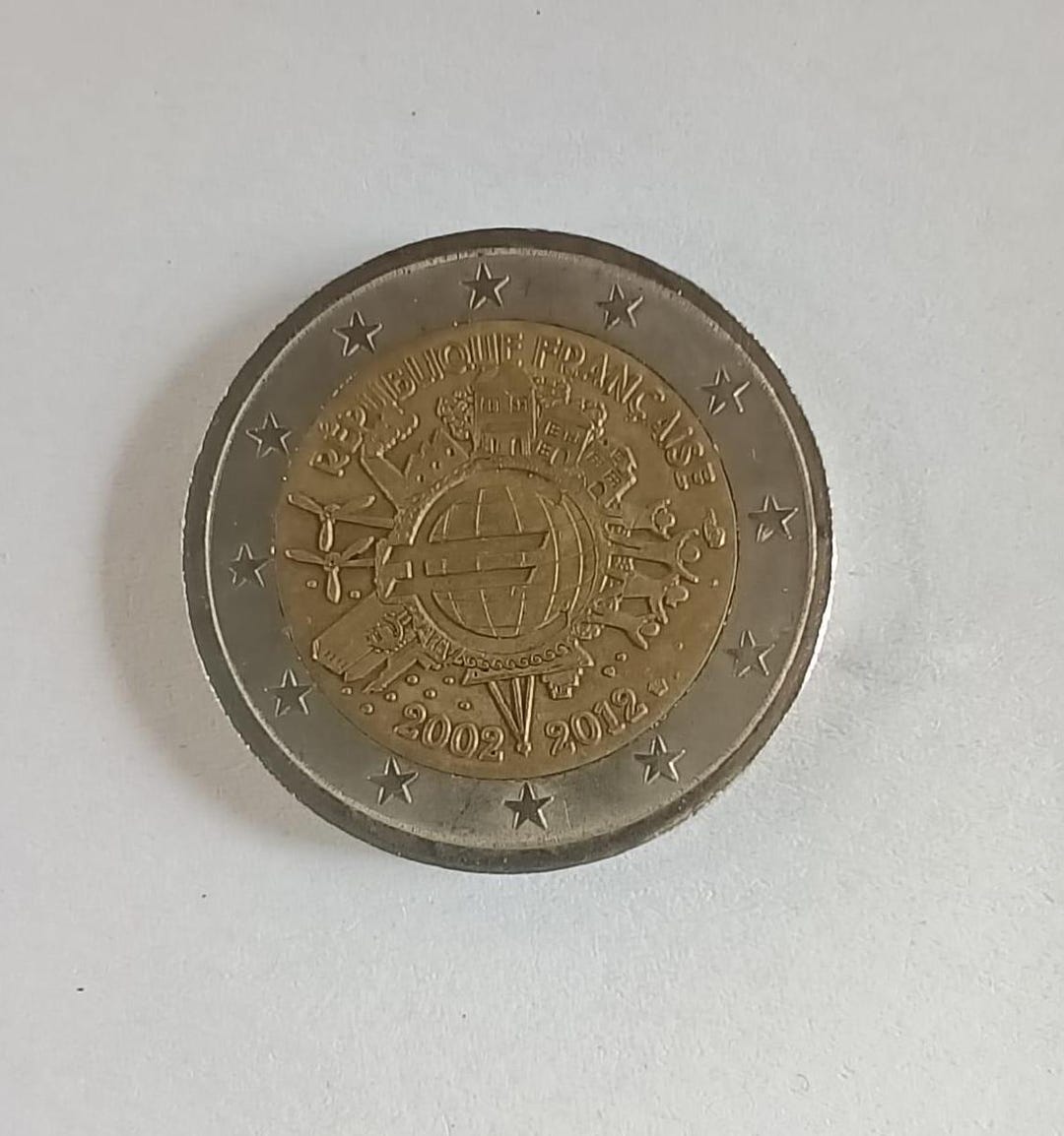 2 Euro Commemorative Coin France 2012 10th Anniversary of the Euro ...