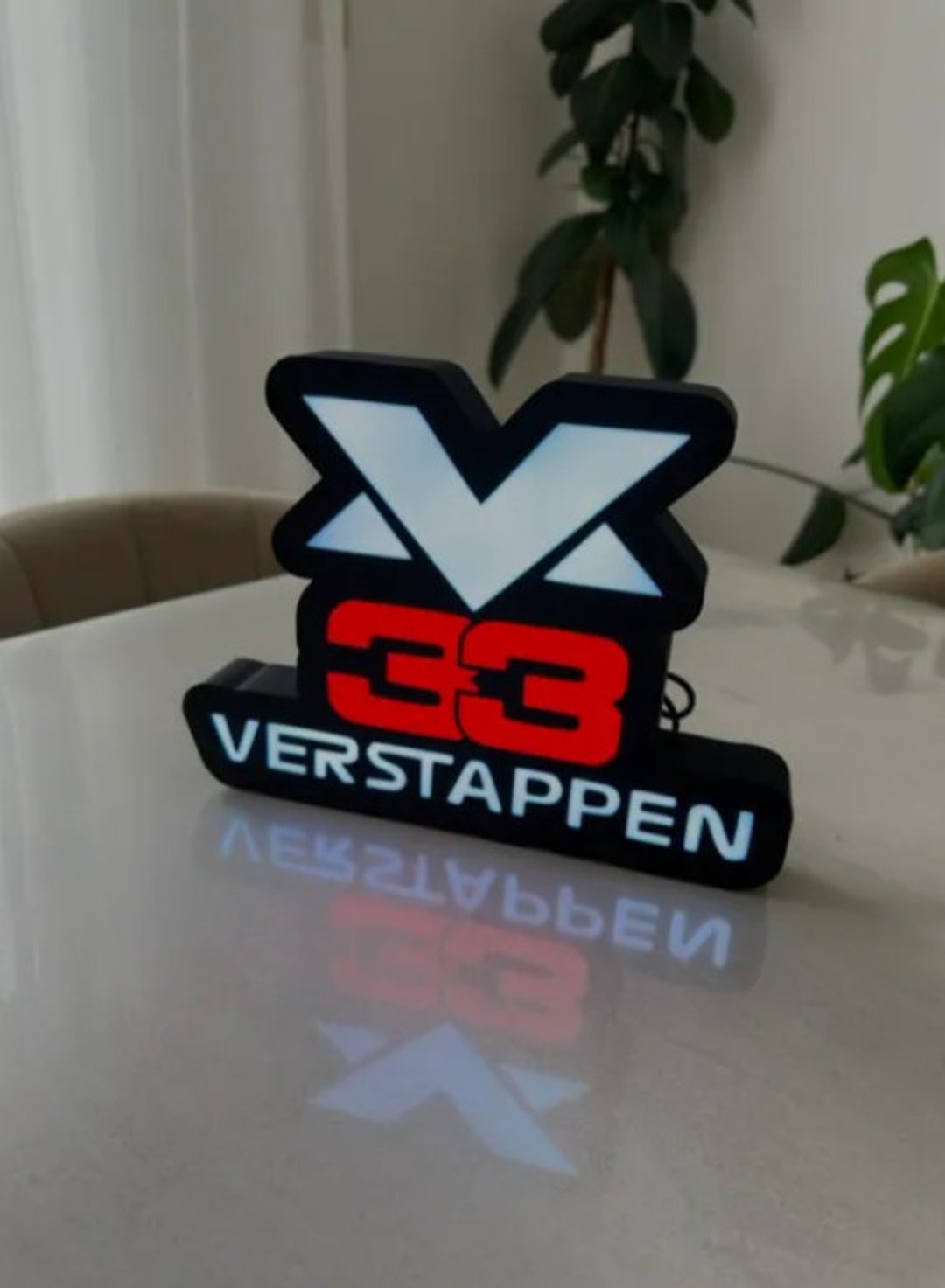 Lampe de nuit Max Verstappen F1 33 MV Lightbox - Etsy France