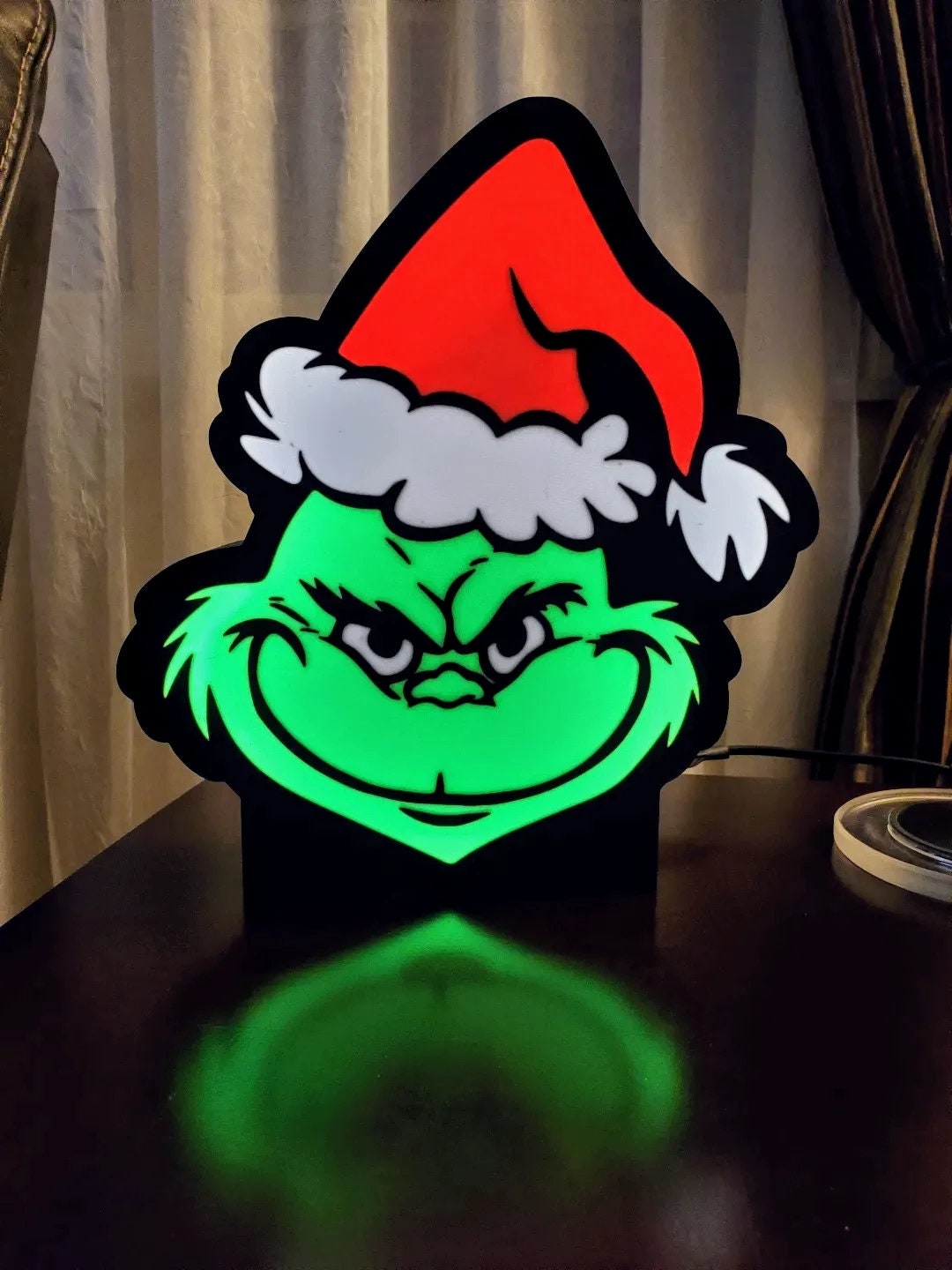The Grinch Lightbox Night Lamp - Etsy