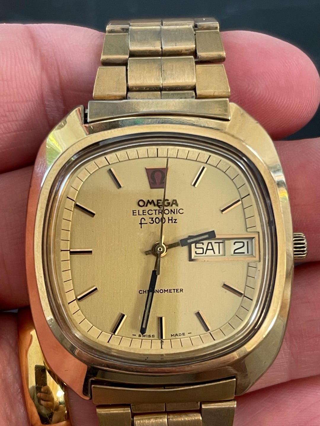 Omega Electronic F300 Hz Chronometer Day Date - Etsy